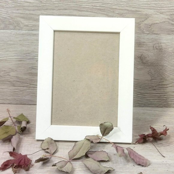 Unbranded | Accents | Vtg White Wooden Photo Frame Table Top Wall Mount ...